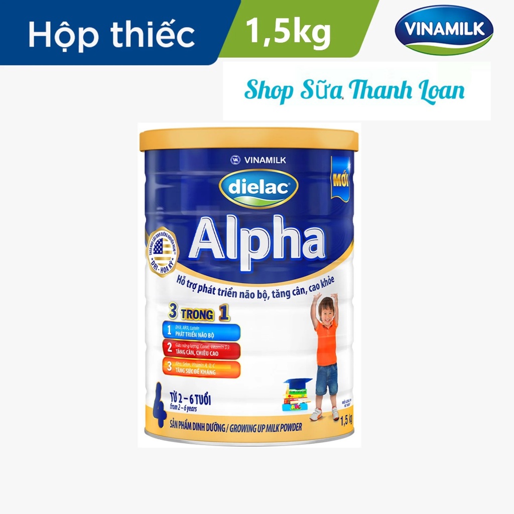 [HSD T2-2026] Sữa Bột Vinamilk Dielac Alpha Step 4 - Hộp Thiếc 1.5kg ...