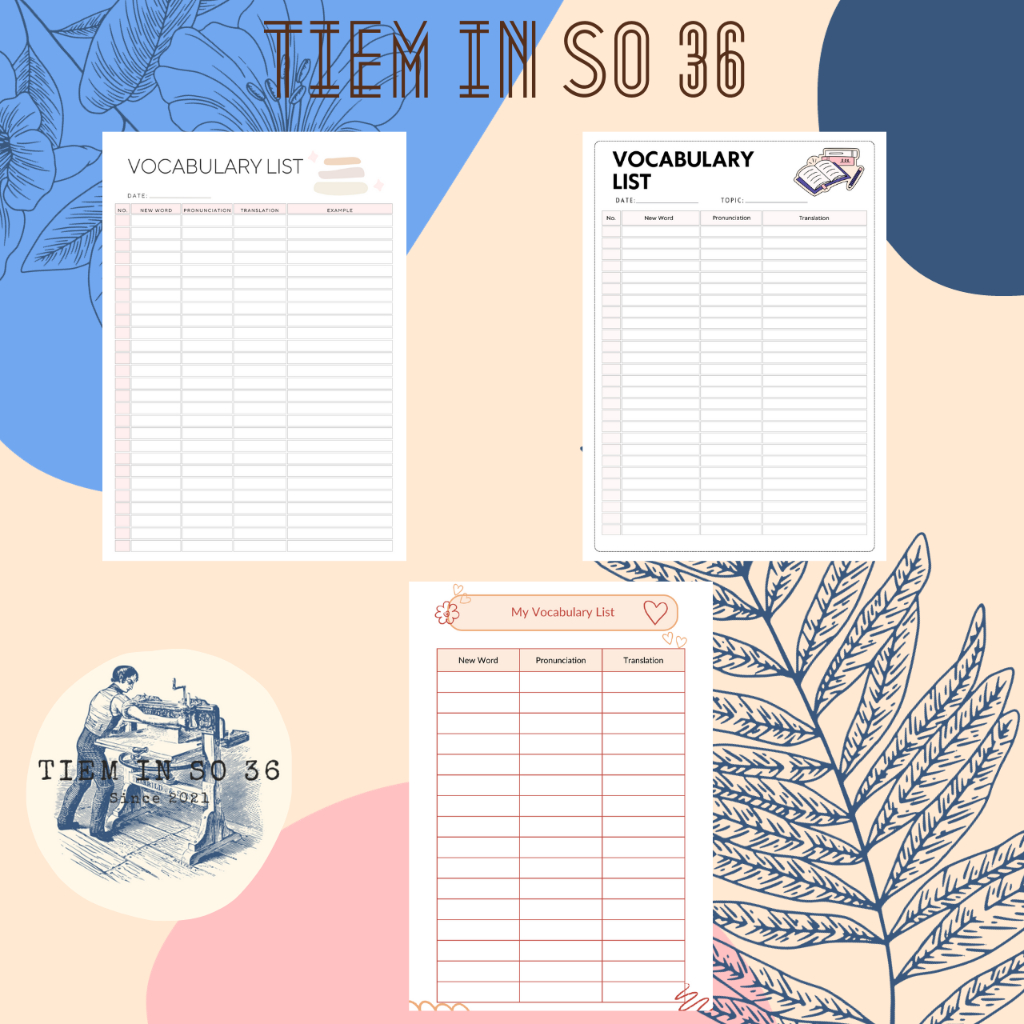 GIẤY GHI CHÉP TỪ VỰNG - Size A4, viết được vô số từ vựng - Vocabulary ...