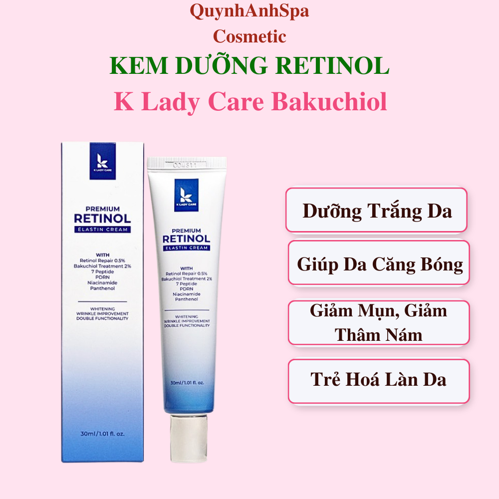 Kem Dưỡng Trắng Retinol K Lady Care mẫu mới, Giúp giảm mụn, mờ thâm nám, phục hồi da Quynhanhspa ...