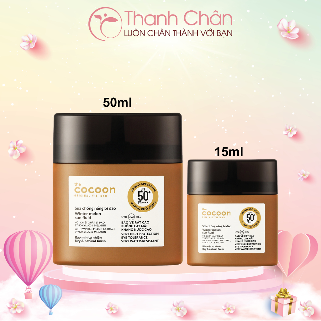 Sữa chống nắng Cocoon bí đao Winter melon sun fluid 50ml | Shopee Việt Nam