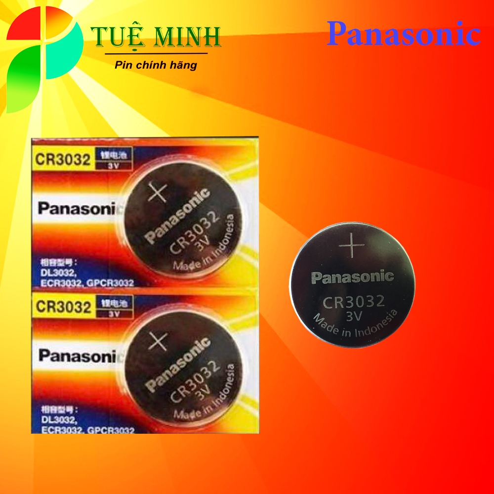 Pin CR3032 Panasonic 3V, Pin khuy áo CR3032 indonesia (1 Viên ) siêu ...