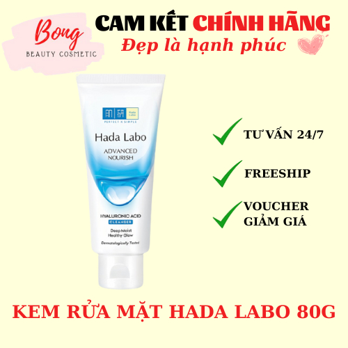 Kem rửa mặt dưỡng ẩm tối ưu Hada Labo Advanced Nourish Hyaluronic Acid Cleanser (80g) | Shopee ...