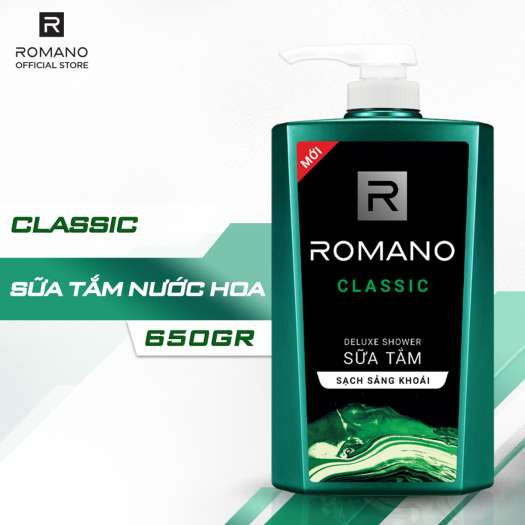 Tắm gội ROMANO Classic 2in1 650g/Sữa tắm nước hoa nam Romano Classic ...