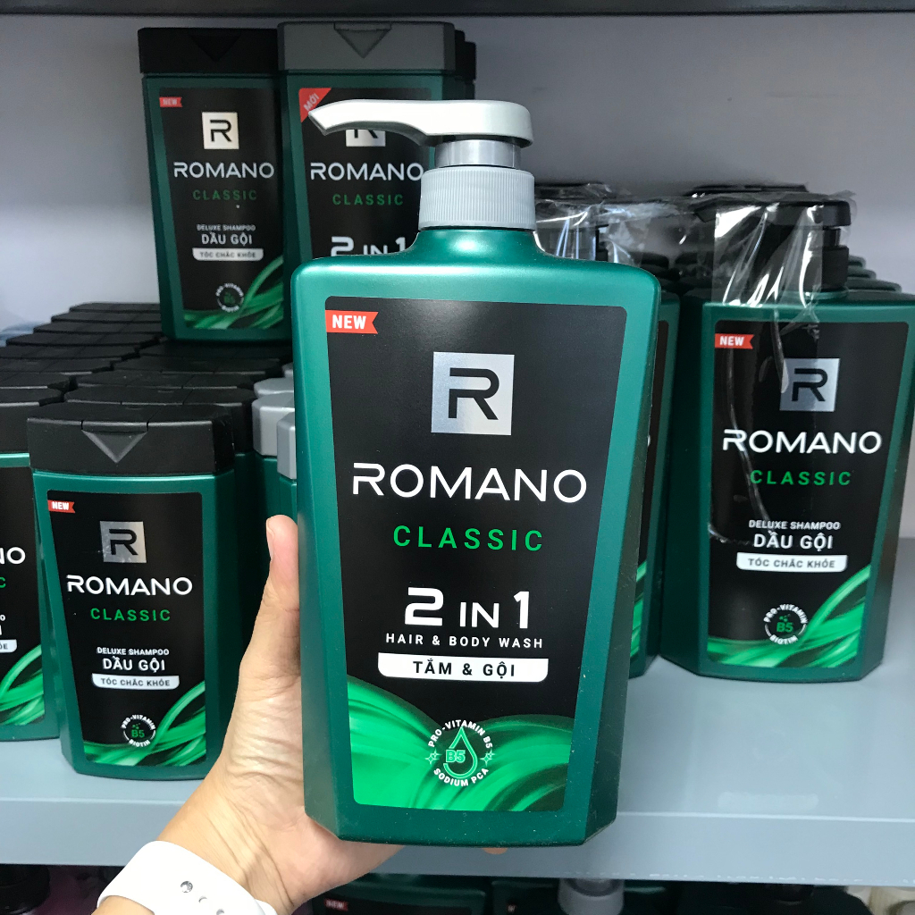 Tắm gội ROMANO Classic 2in1 650g/Sữa tắm nước hoa nam Romano Classic ...