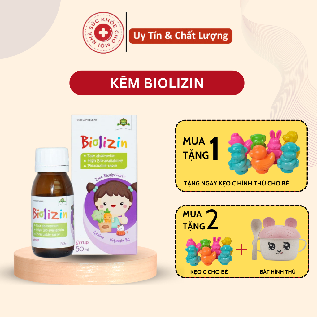 Biolizin Kẽm Hữu Cơ Lysine B6 Giúp Bé Ăn Ngon Tăng Đề Kháng Bổ Sung Kẽm ...
