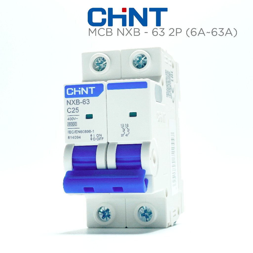 Aptomat MCB 2 Pha NXB-63 Chint 6A~63A Dòng Cắt 6kA | Shopee Việt Nam