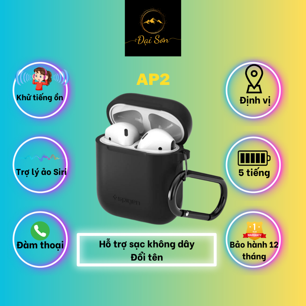 [Tặng ốp] Tai nghe Bluetooth AP2 bản cao cấp, Mic rõ, pin 6h, đa điểm ...