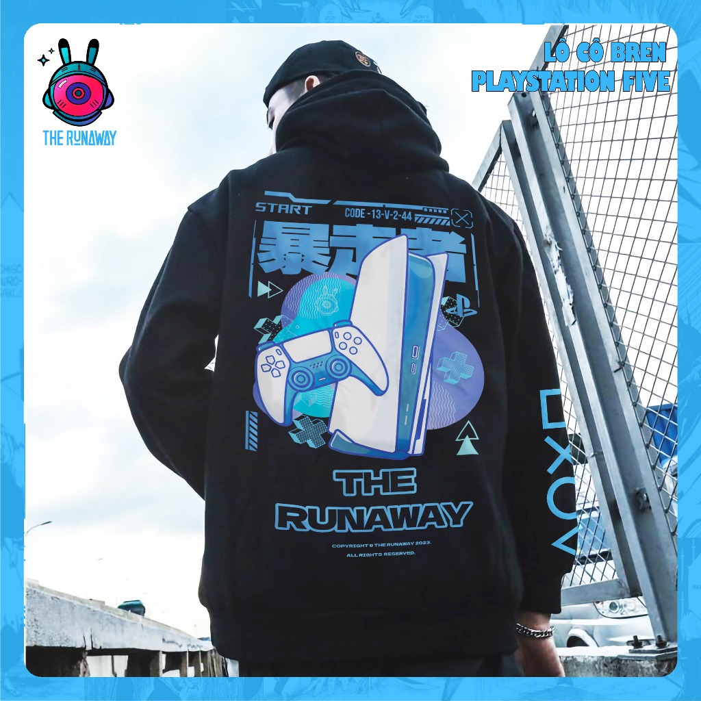 Áo Hoodie Local Brand:THERUNAWAY® PS5 Hoodie Nỉ Bông cho Nam/ Nữ ...