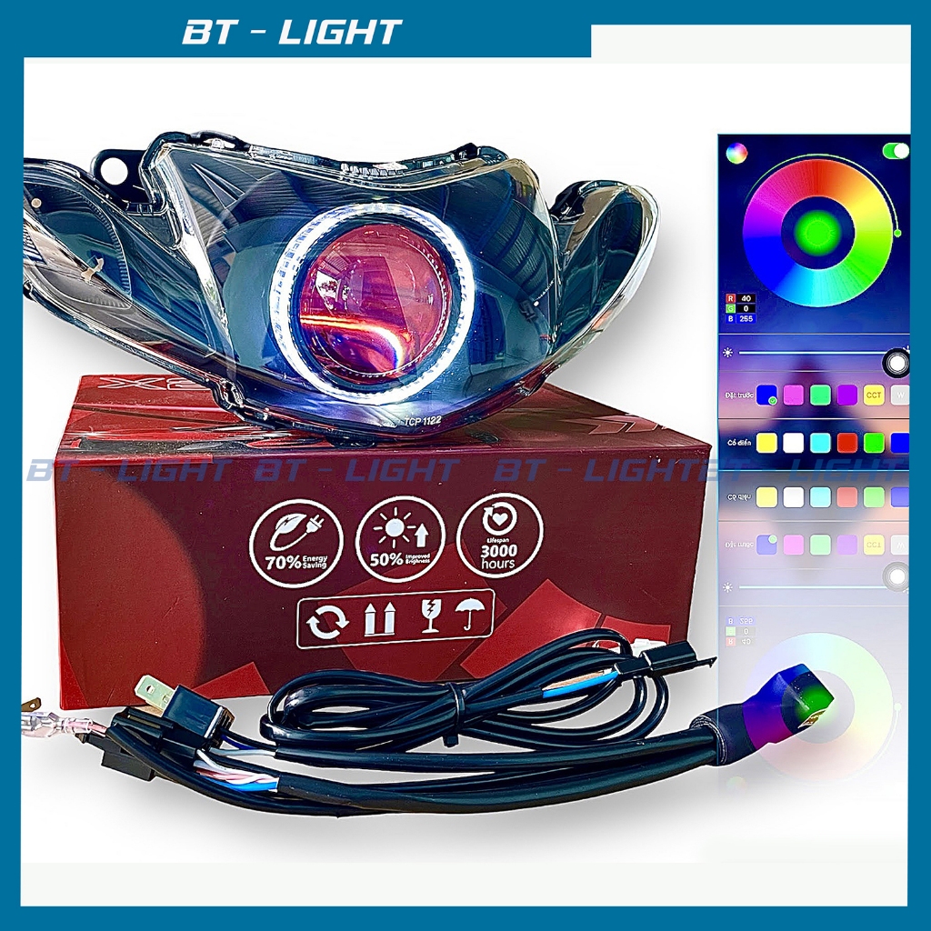 Full Bi Led M10 Light lên sẵn choá Sirius xăng cơ ( Choá New ) | Shopee ...