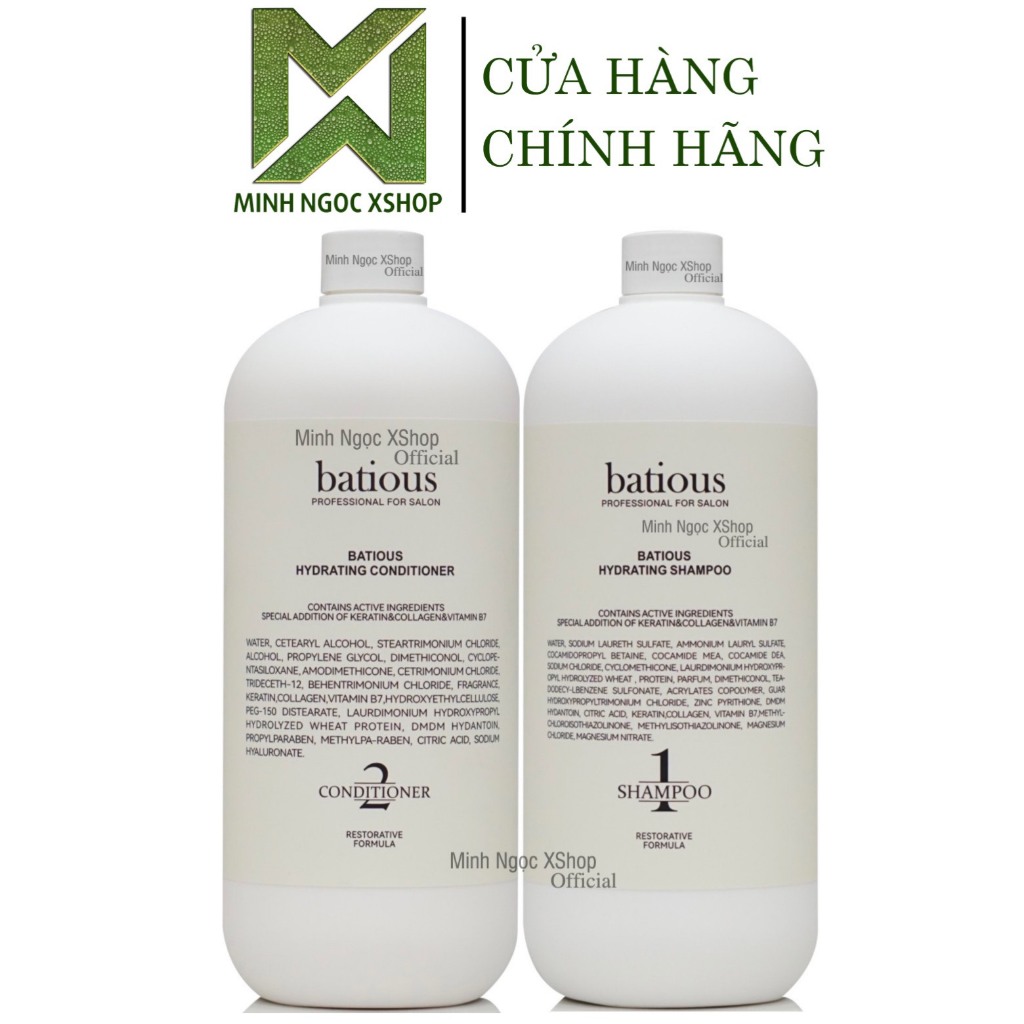 Dầu gội xả phục hồi, dưỡng ẩm, tăng phồng Batious 500ML - 960ML ...
