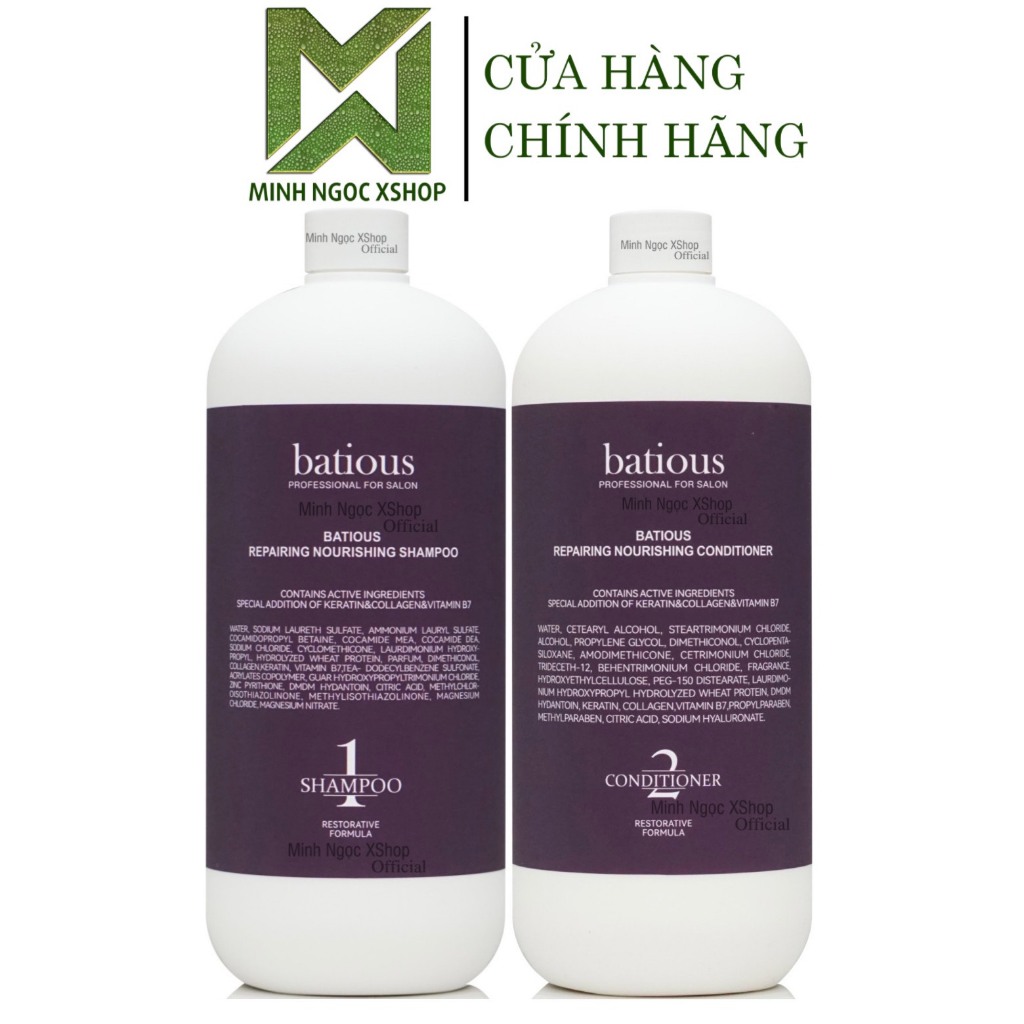 Dầu gội xả phục hồi hư tổn đa tầng tái tạo nang tóc Batious Repairing ...