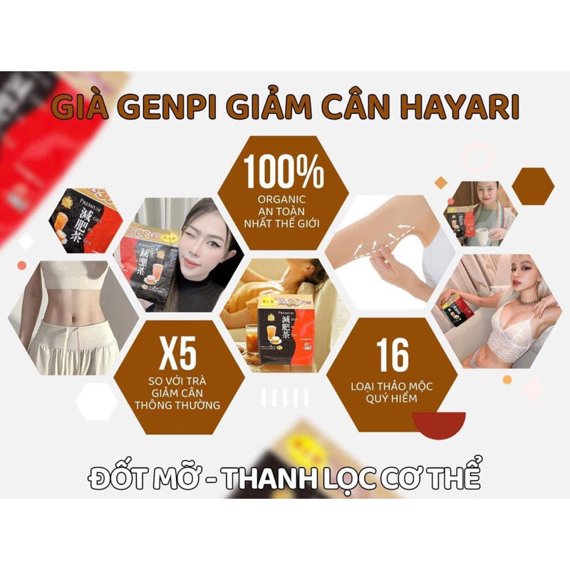 Trà giảm cân Genpi Premium Tea 36 gói túi lọc hỗ trợ tiêu hóa, cải ...