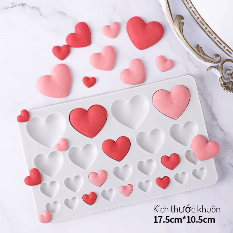 Khuôn silicone tim to nhiều kích thước | Shopee Việt Nam
