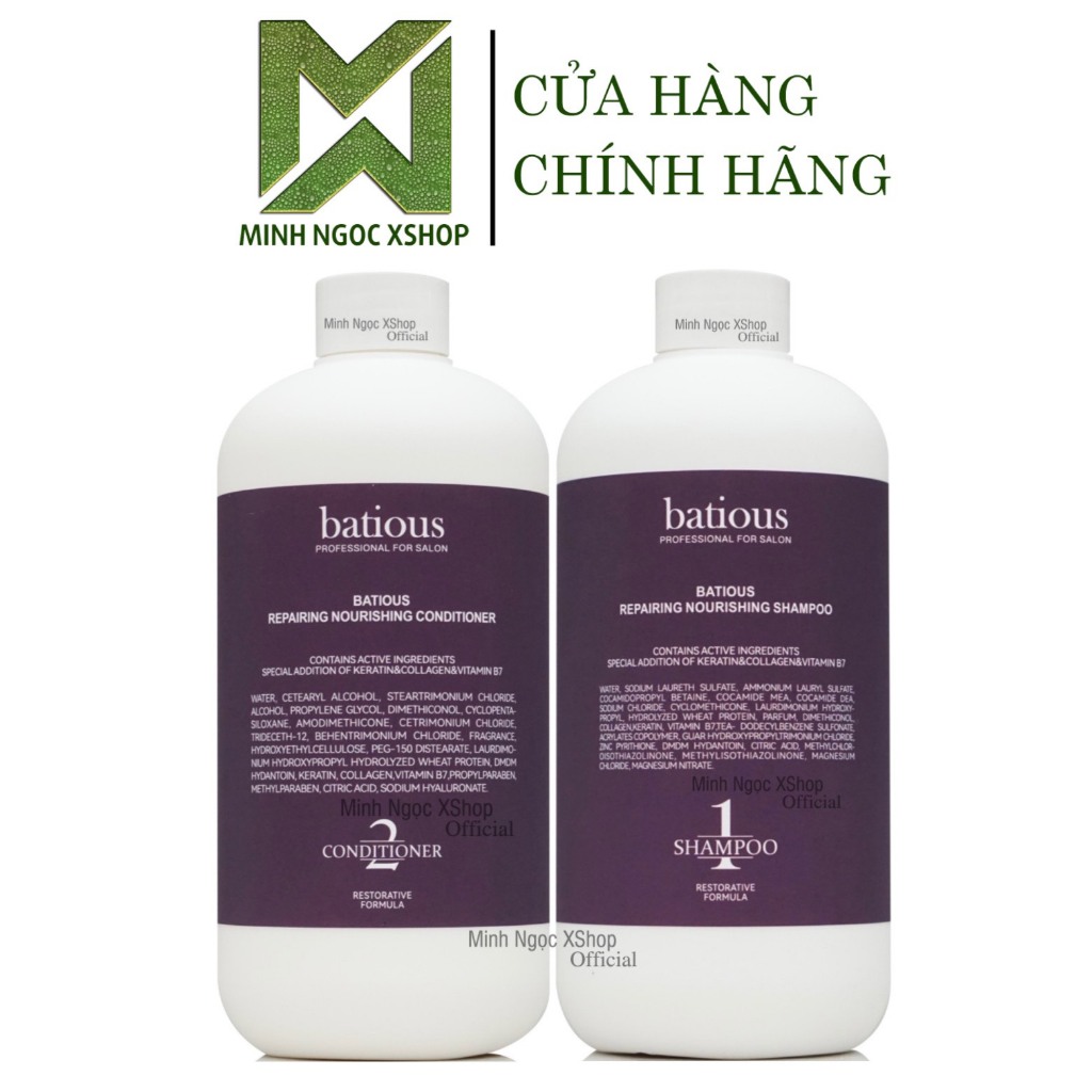 Dầu gội xả phục hồi hư tổn đa tầng tái tạo nang tóc Batious Repairing ...