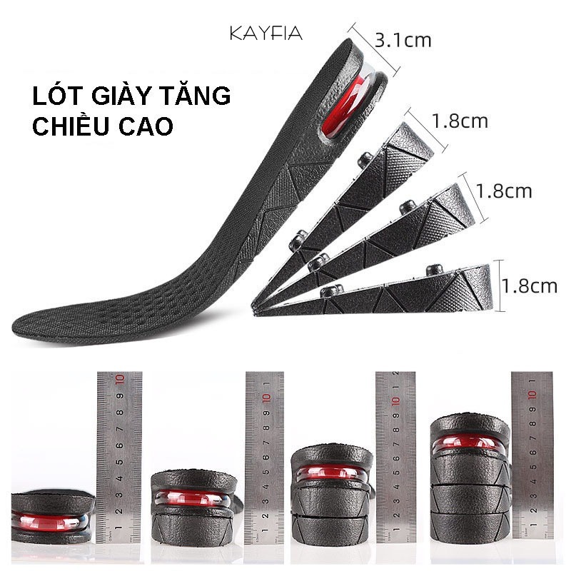 Cặp Lót Giày Đệm Khí Tăng Chiều Cao KAYFIA phù hơp cho nam,nữ Size từ 35-44 (Tăng 3CM,5CM,7CM ...