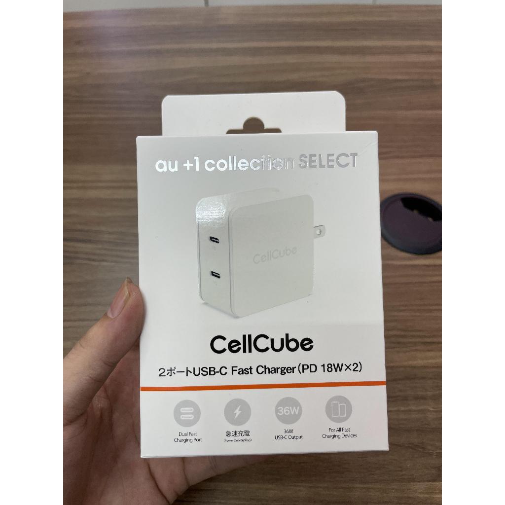 Củ sạc nhanh PD 2 cổng TypeC AU Cellcube Nhật bản, Công suất lên tới ...