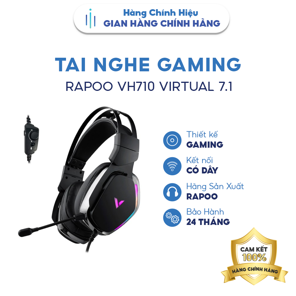 Tai nghe Gaming Rapoo VH710 Virtual 7.1 | Shopee Việt Nam