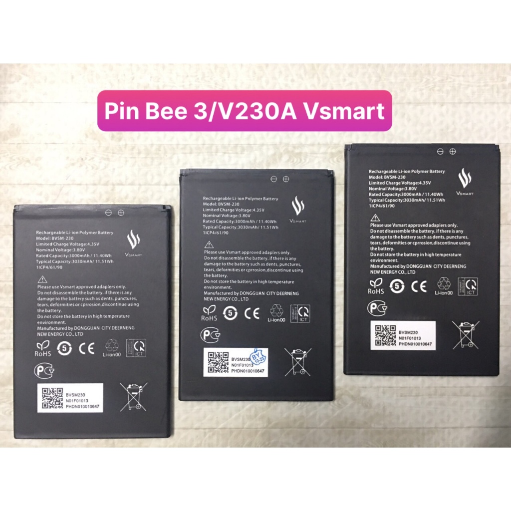 Pin vsmart bee 3/bvsm-230a mới chất lượng | Shopee Việt Nam