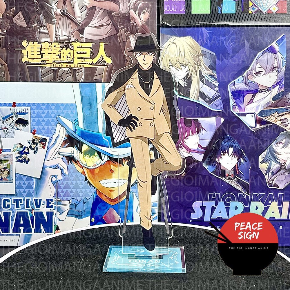 Standee DETECTIVE CONAN ver NGỒI GHẾ mô hình Thám Tử Lừng Danh acrylic ...