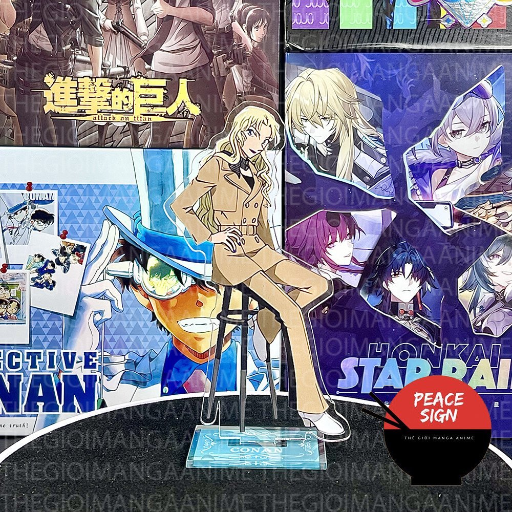 Standee DETECTIVE CONAN ver NGỒI GHẾ mô hình Thám Tử Lừng Danh acrylic ...
