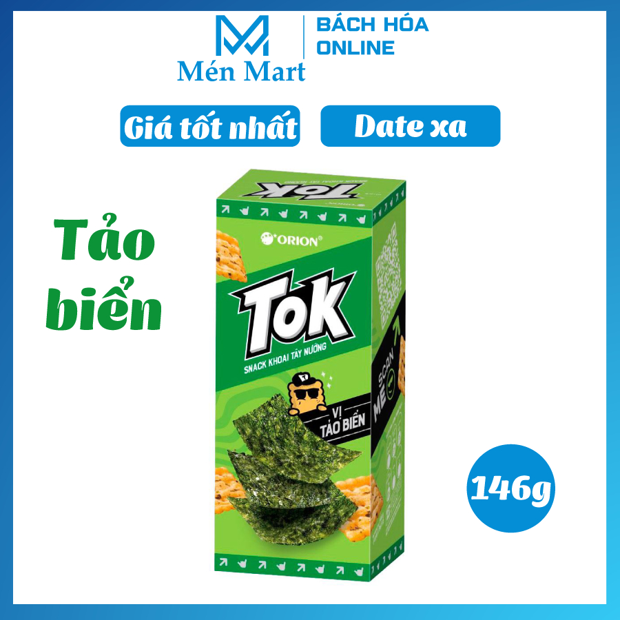 Bánh Khoai Tây Nướng Tok Orion vị Tảo Biển/ Bò/ Phô Mai hộp giấy 146g ...