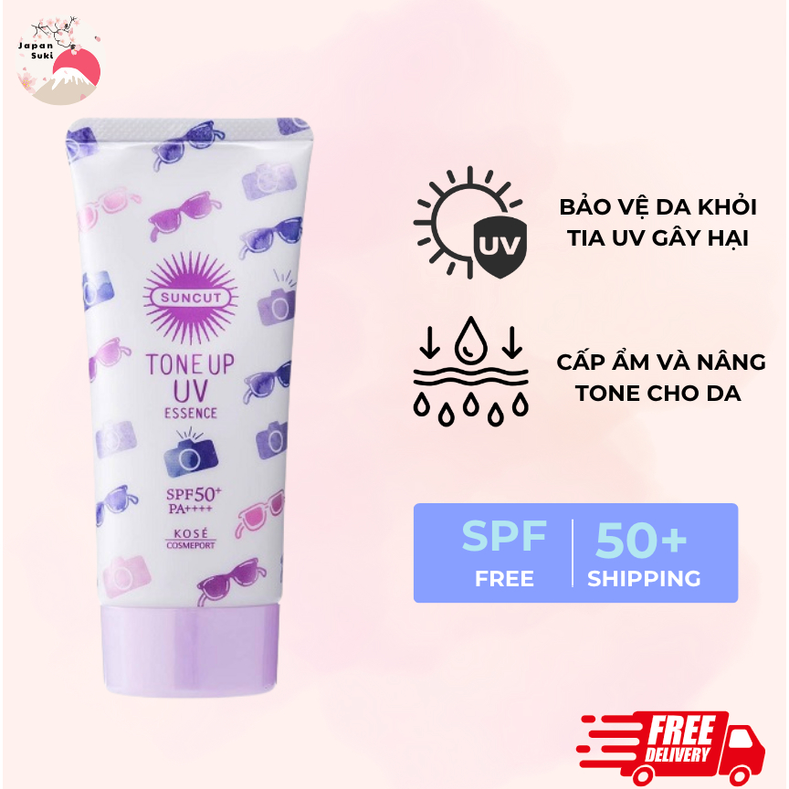 Kem chống nắng nâng tone Kose Suncut UV Essence Tone up 80g SPF50++ | Shopee Việt Nam