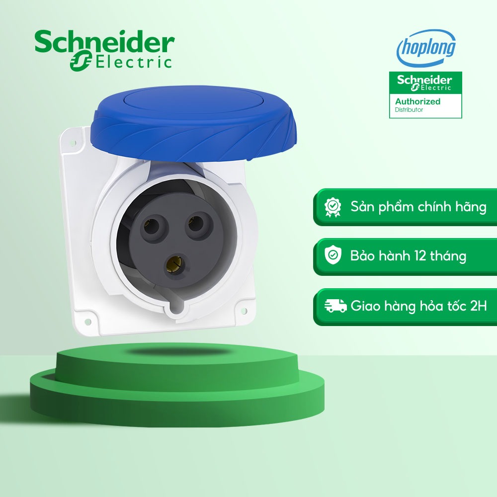 Ổ cắm âm dạng nghiêng PKF32F723 Schneider - Mureva PK, angled, 32A, 2P ...