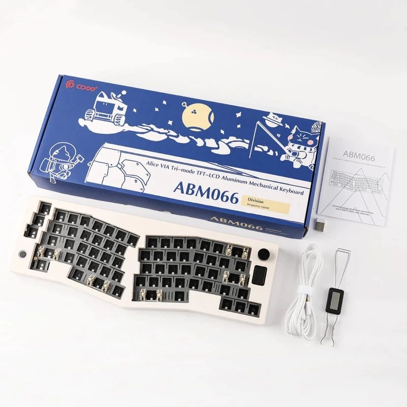 [sẵn] - Bộ Kit Bàn Phím Cơ Layout Alice -Cidoo ABM066 hỗ trợ VIA keymap ...