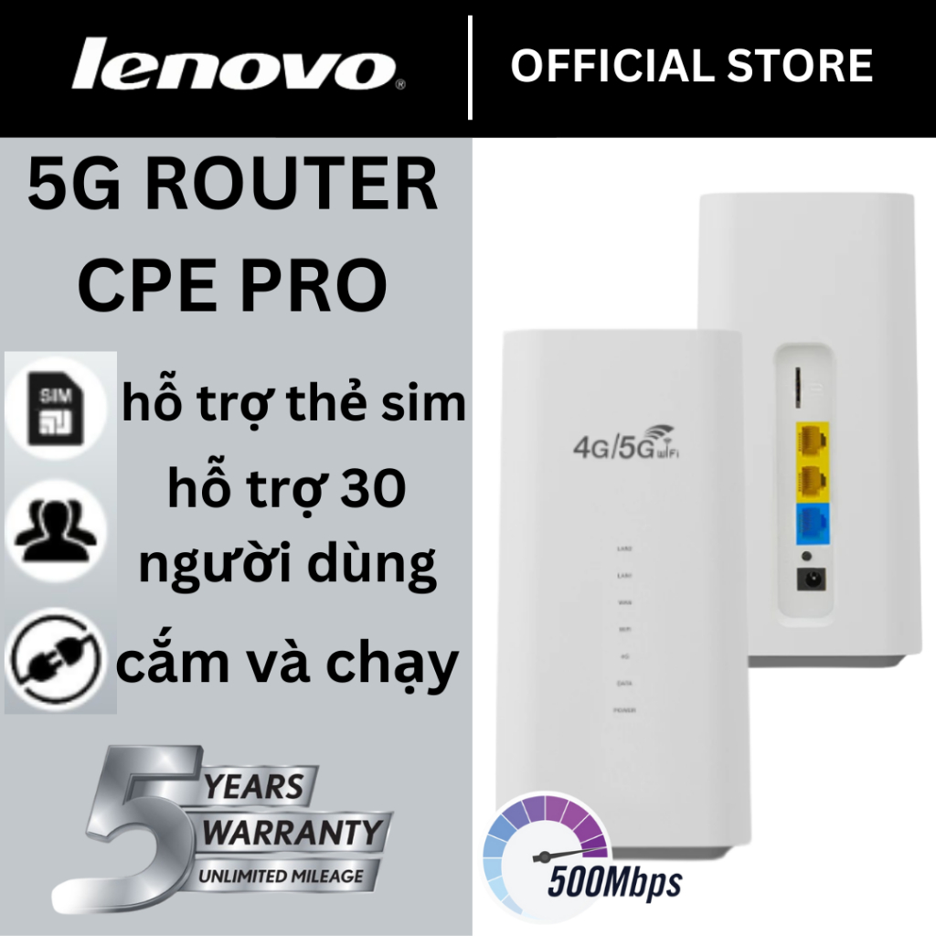 Bộ định tuyến WiFi Modem thẻ sim 4G/5G Pro CPE LTE gốc Cat12 Tốc độ lên ...