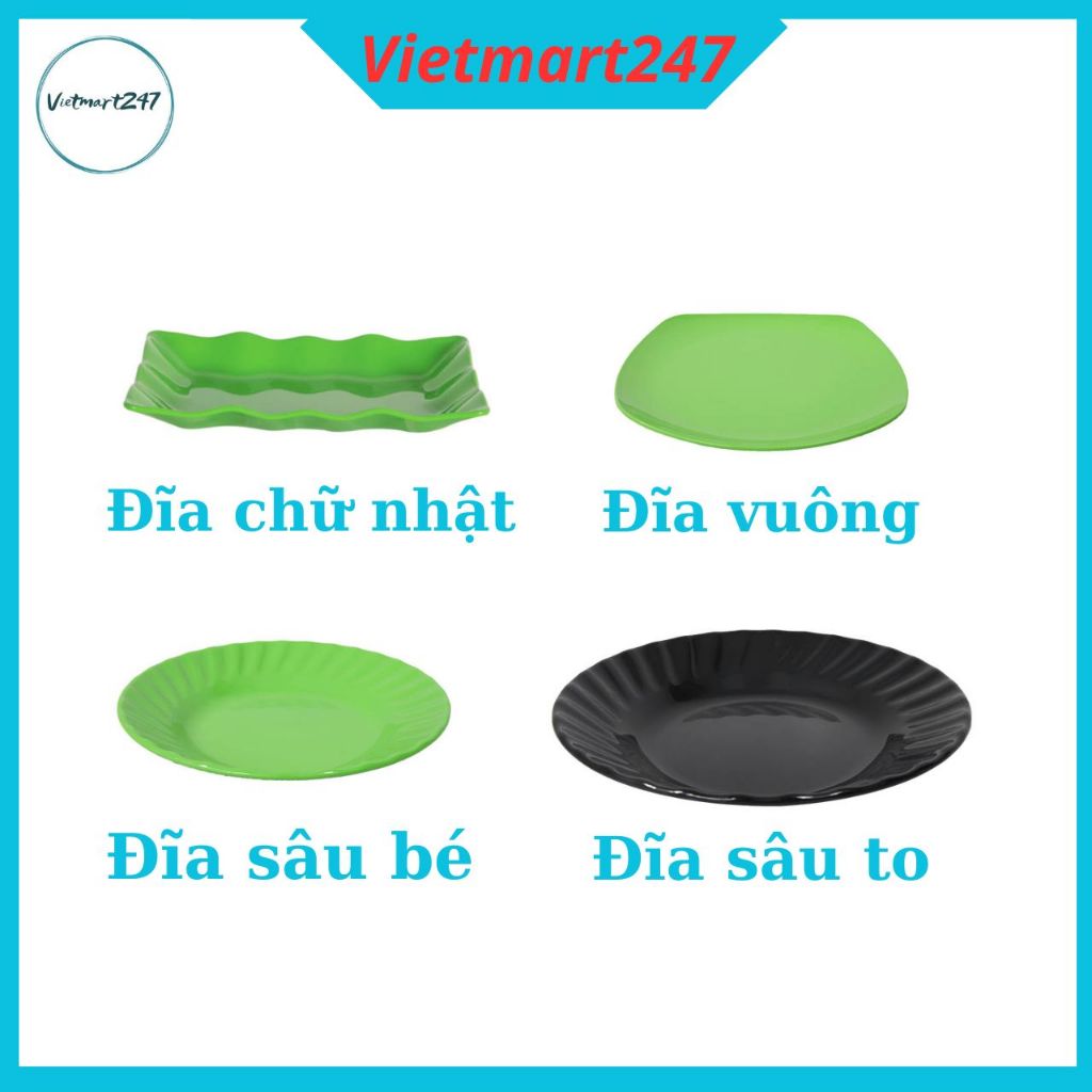 Đĩa nhựa phíp, đĩa sâu, đĩa vuông, đĩa chữ nhật nhựa Song Long đủ size ...