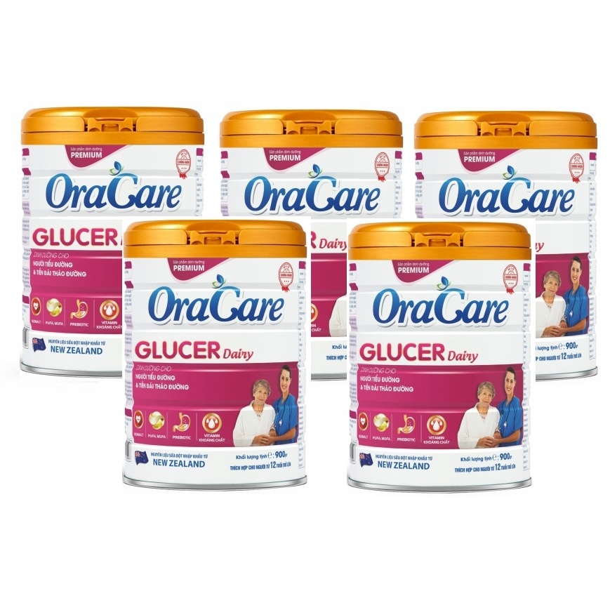 Combo 5 lon Sữa Oracare Glucer Dairy lon 900g - Dinh dưỡng cho người ...