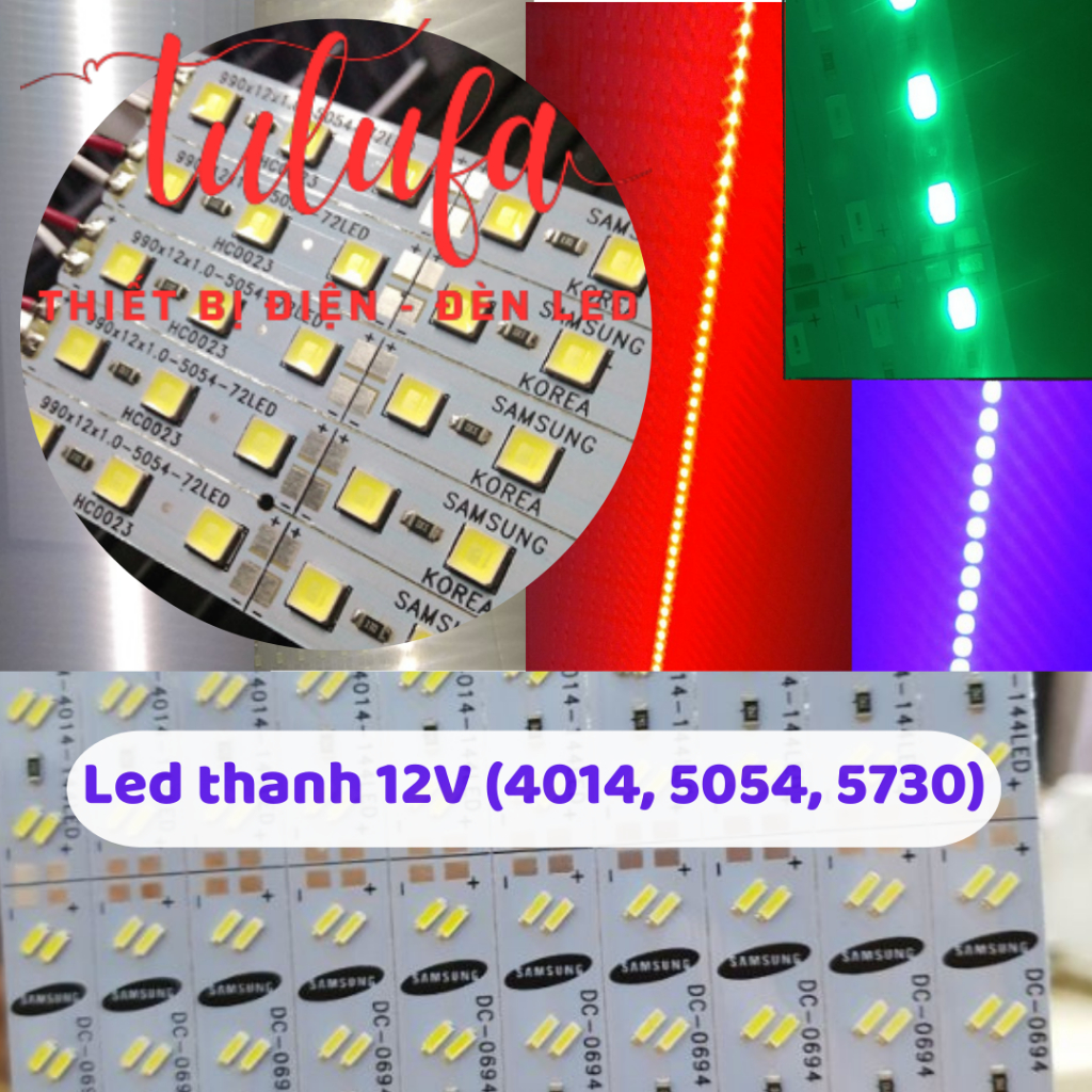 Led thanh 12v mắt led kép hoặc đơn sử dụng chip led 5730 4014 5054 siêu ...