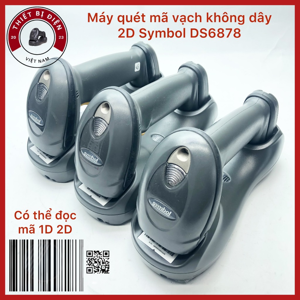 Máy quét mã vạch không dây Symbol DS6878, máy quét kết nối Bluetooth ...
