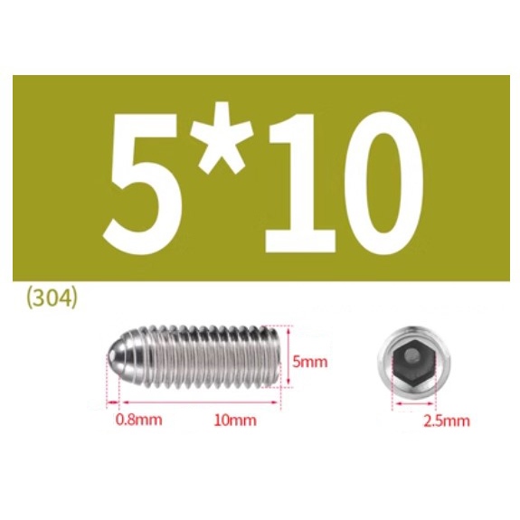 Vít trí đầu bi M5x10 chất liệu inox 304 siêu bền và đẹp | Shopee Việt Nam