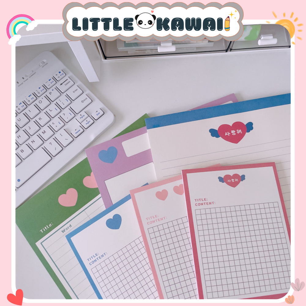 Tập giấy note B5 / A6 ghi chú, học từ vựng, take note nhiều mẫu cute ...