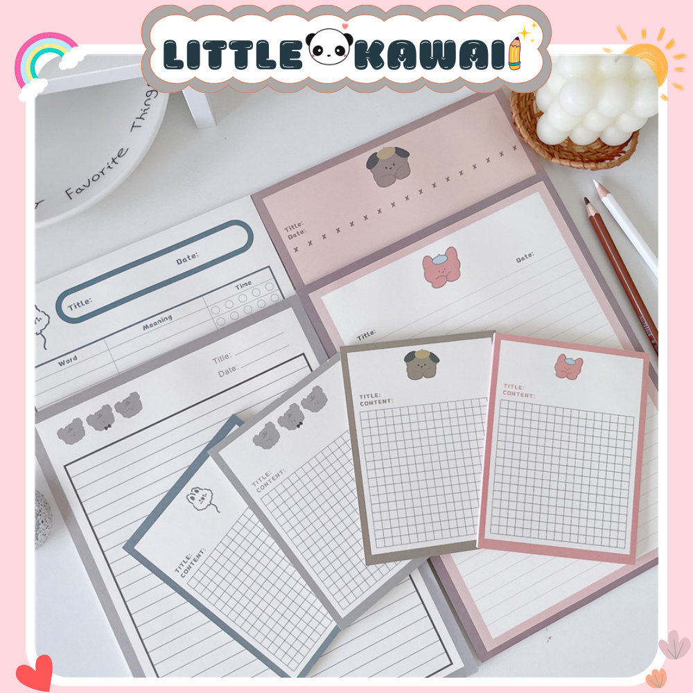 Tập giấy note B5 / A6 ghi chú, học từ vựng, take note nhiều mẫu cute ...
