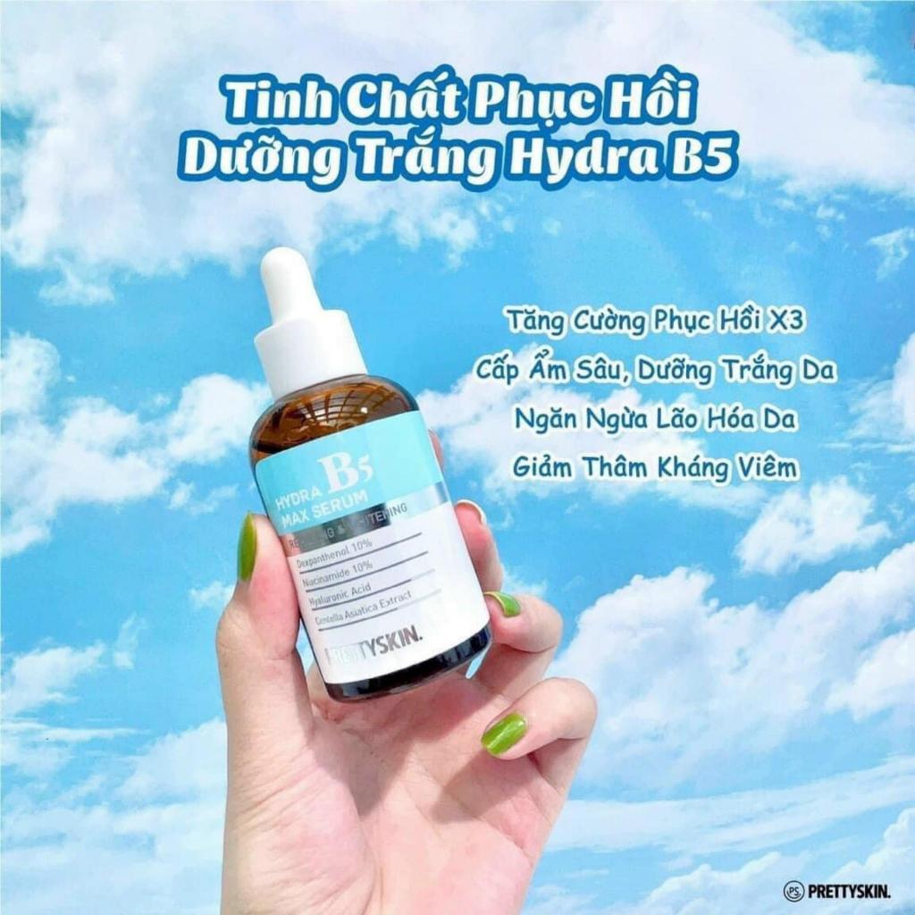 Serum dưỡng trắng da B5 Prettyskin 50ml, tinh chất phục hồi Hydra B5 Max Serum, dưỡng trắng, cấp ...