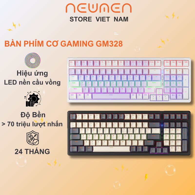 Bàn phím cơ Newmen GM328 E-Sports, Purple White / Gray White | Shopee Việt Nam