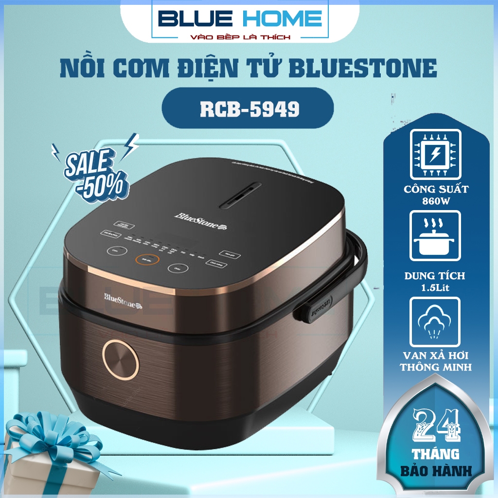 Nồi Cơm Điện BlueStone RCB-5949, 1.5 Lít 860W, Hàng Chính Hãng | Shopee ...