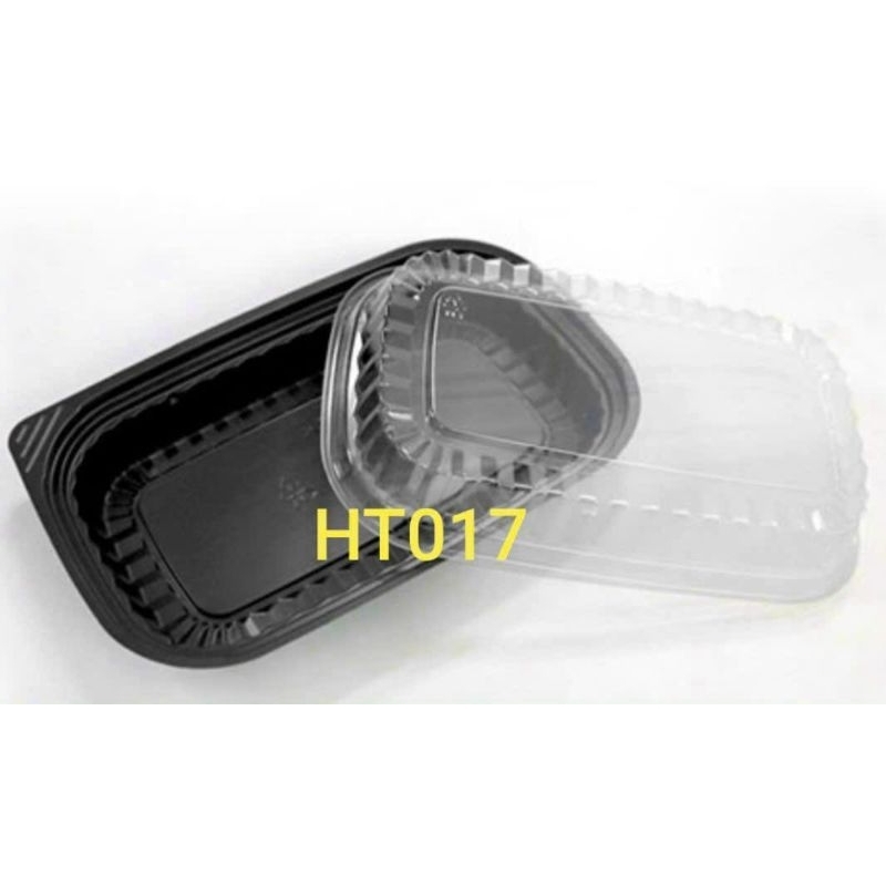 HỘP NHỰA ĐẾ ĐEN HT17 (LỐC 50C) hộp sushi, gà rán, xôi | Shopee Việt Nam