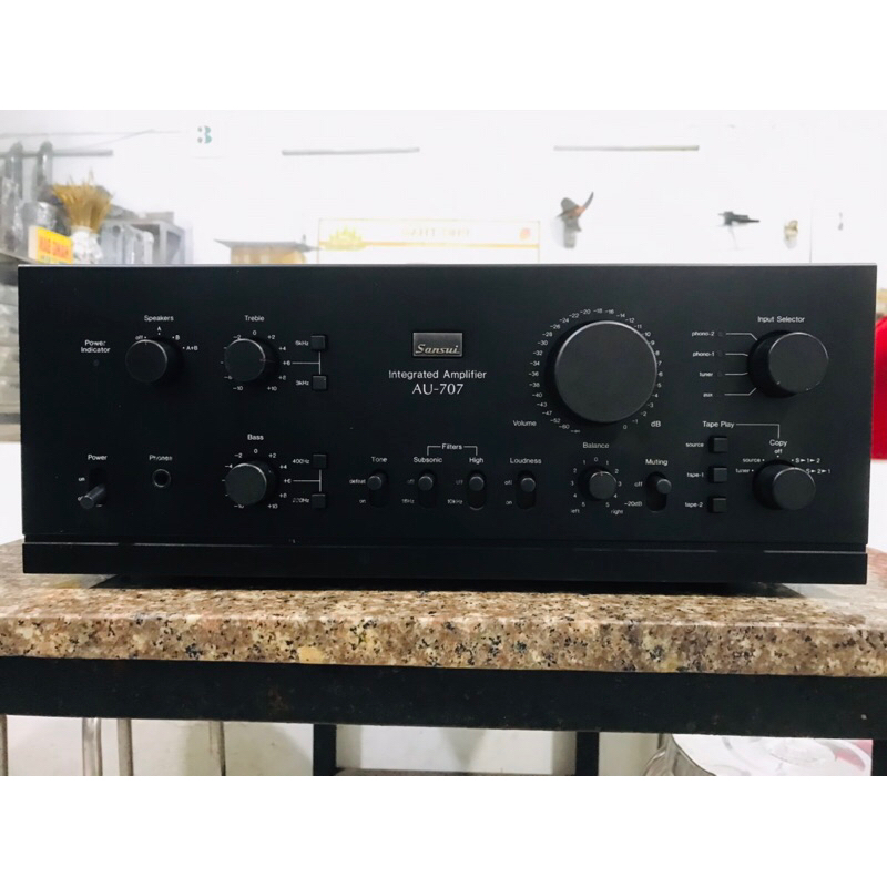 Amply Sansui AU-707 công xuất 230w máy chạy 4 sò sắt Sanken zin mới đẹp. | Shopee Việt Nam