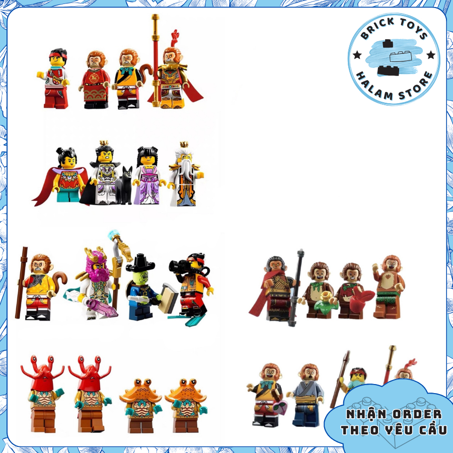 [Có sẵn] Lắp ráp combo 8 minifigures Monkie Kid 80039 The Heavenly ...