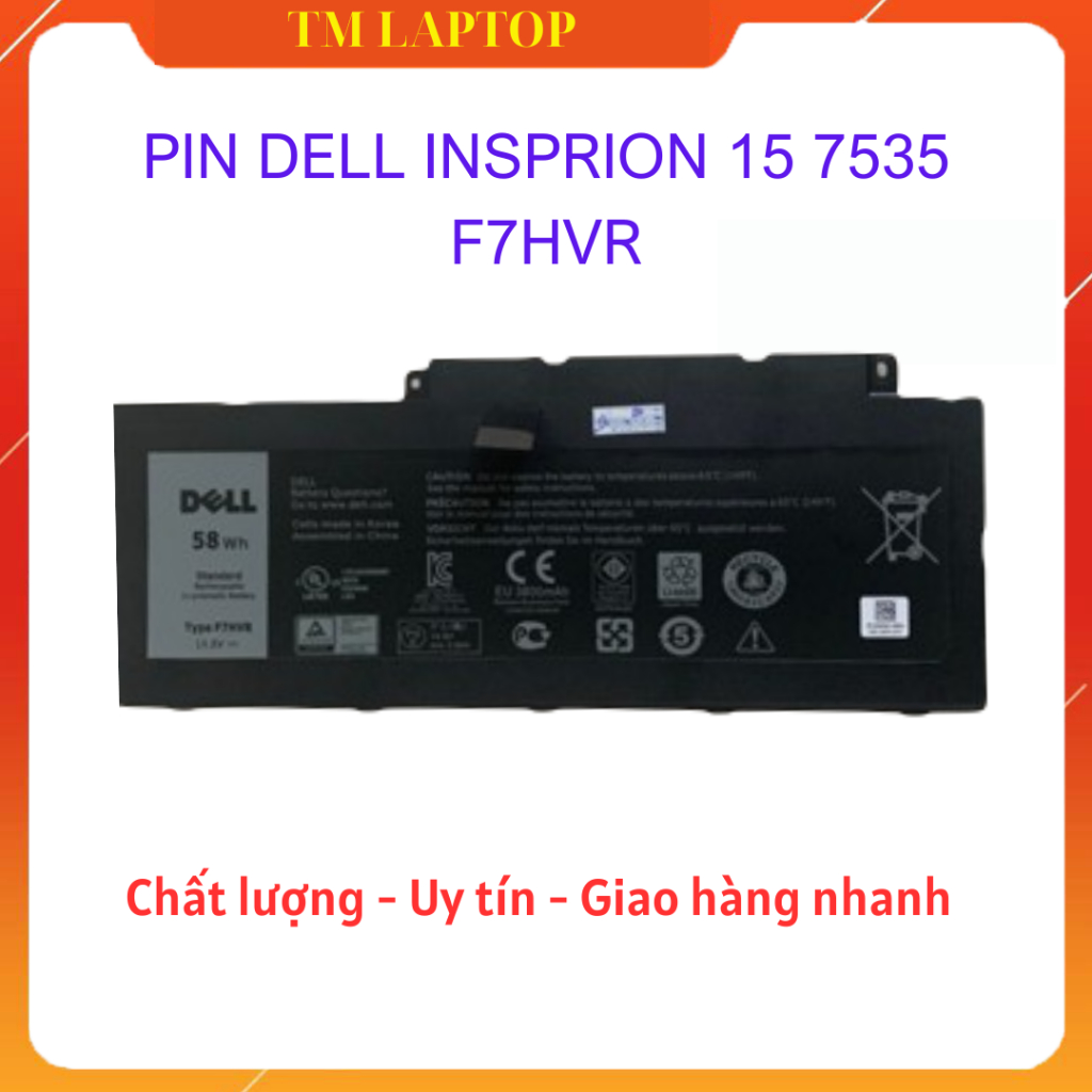 PIN DELL INSPIRON 15 - 7535 7537 7737 F7HVR 062VNH G4YJM T2T3J 4 Cell ...
