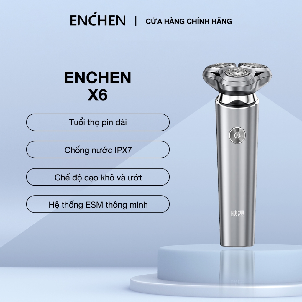 MÁY CẠO RÂU ENCHEN X6 CÔNG NGHỆ ĐIỆN HÓA ECM CHỐNG NƯỚC IPX7 | Shopee ...