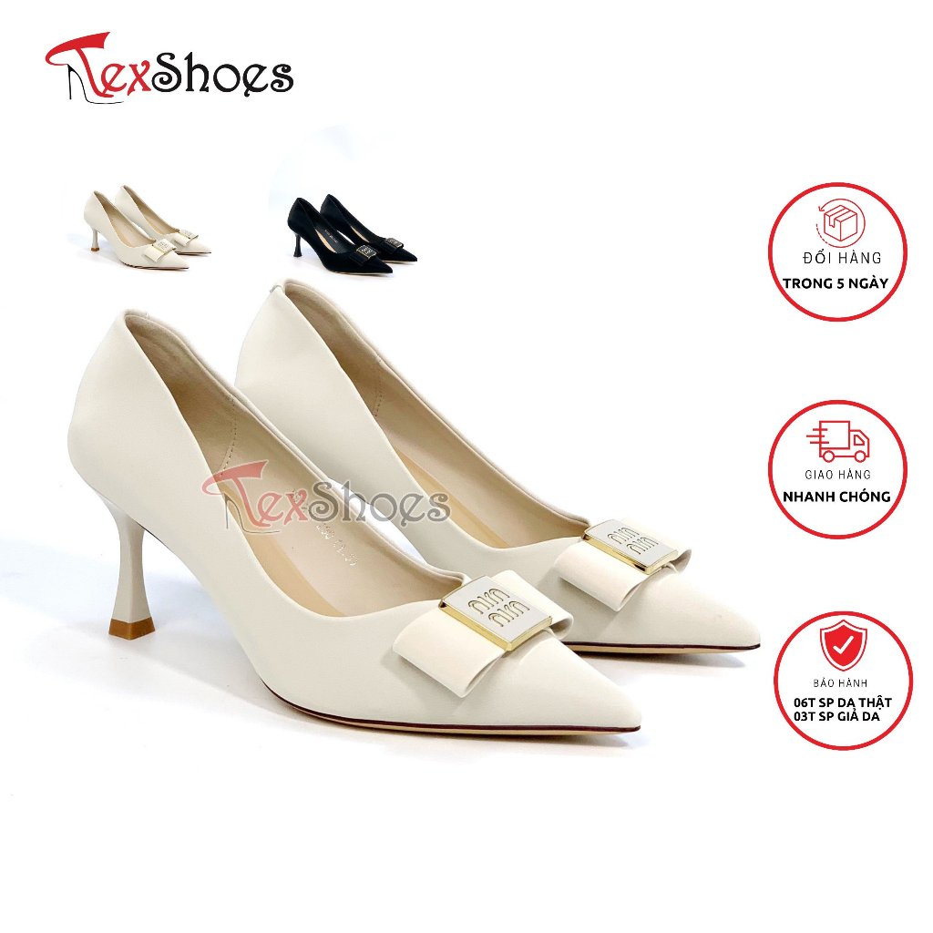 Giày công sở nữ thời trang dáng pump gót mảnh 7cm TEX SHOES | Shopee ...