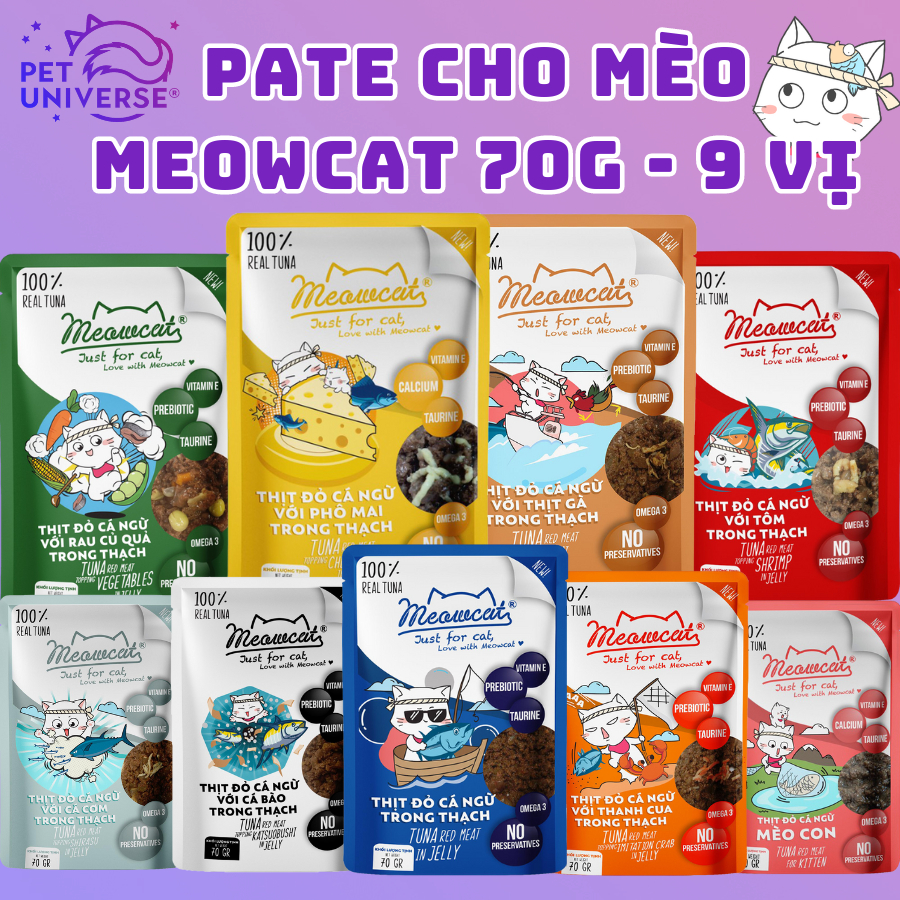 Pate cho Mèo Meowcat 70g có 9 vị - Thức ăn cho Mèo - Pate bổ sung dinh dưỡng cho Mèo | Shopee ...