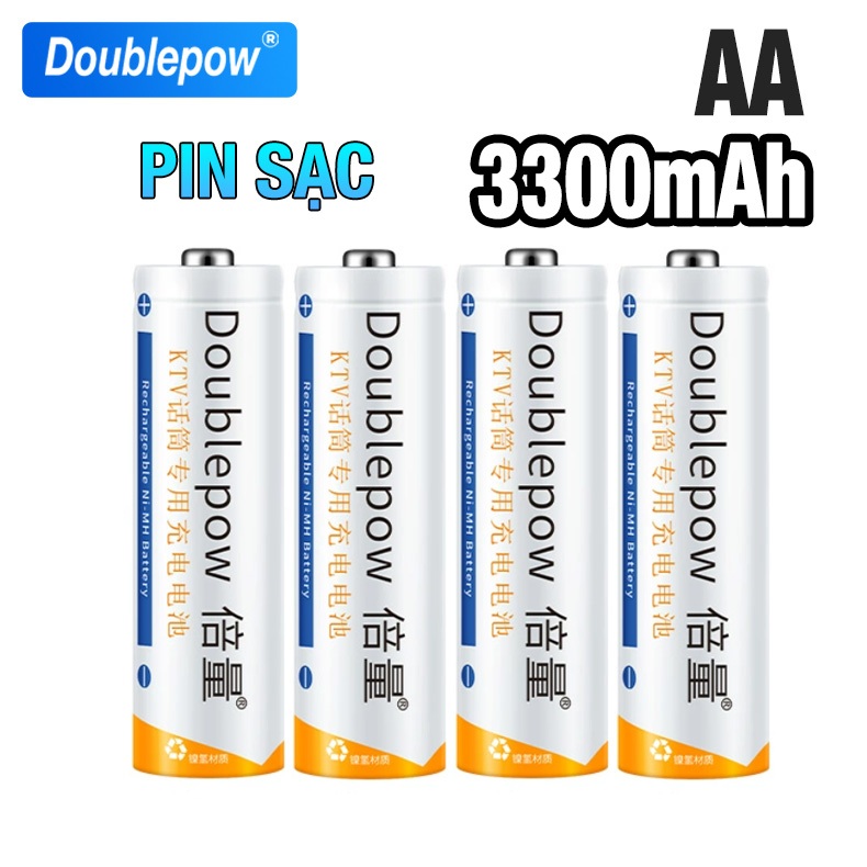 Pin Sạc AA KTV 3300mAh Doublepow chuyên dùng cho Micro Karaoke, đồ chơi ...