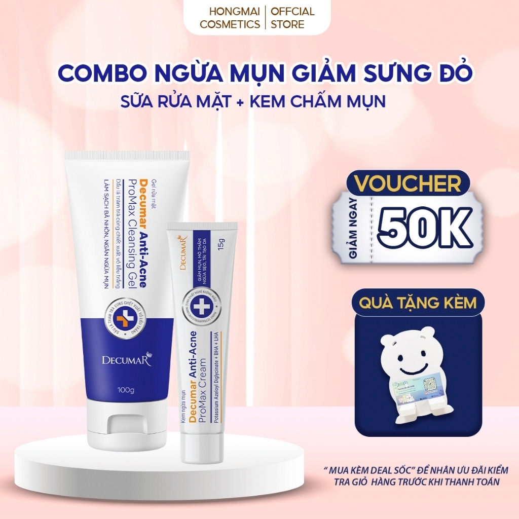 Combo Gel Giảm Mụn Mờ Thâm Decumar ProMax Anti-Acne Ngừa Mụn Sạch Da ...