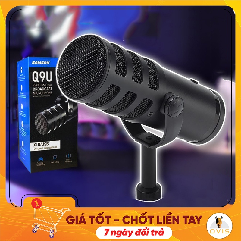 Samson Q9U - Micro Dyamic, XLR/USB Thu Âm Chuyên Nghiệp Cho Podcast ...