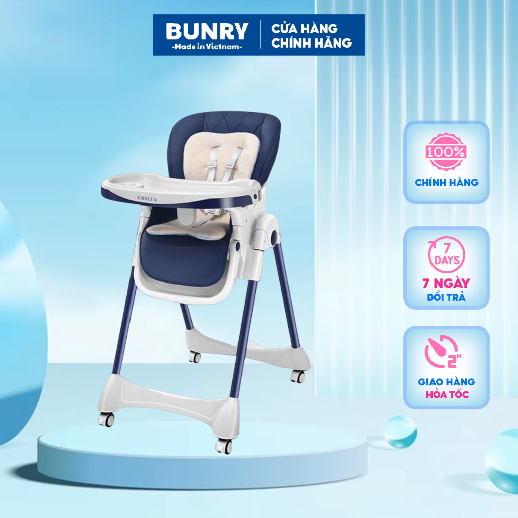 Ghế ăn dặm cho bé Chilux Grow V cao cấp cho bé tập ăn có thể gấp gọn và điều chỉnh độ cao, ghế ...